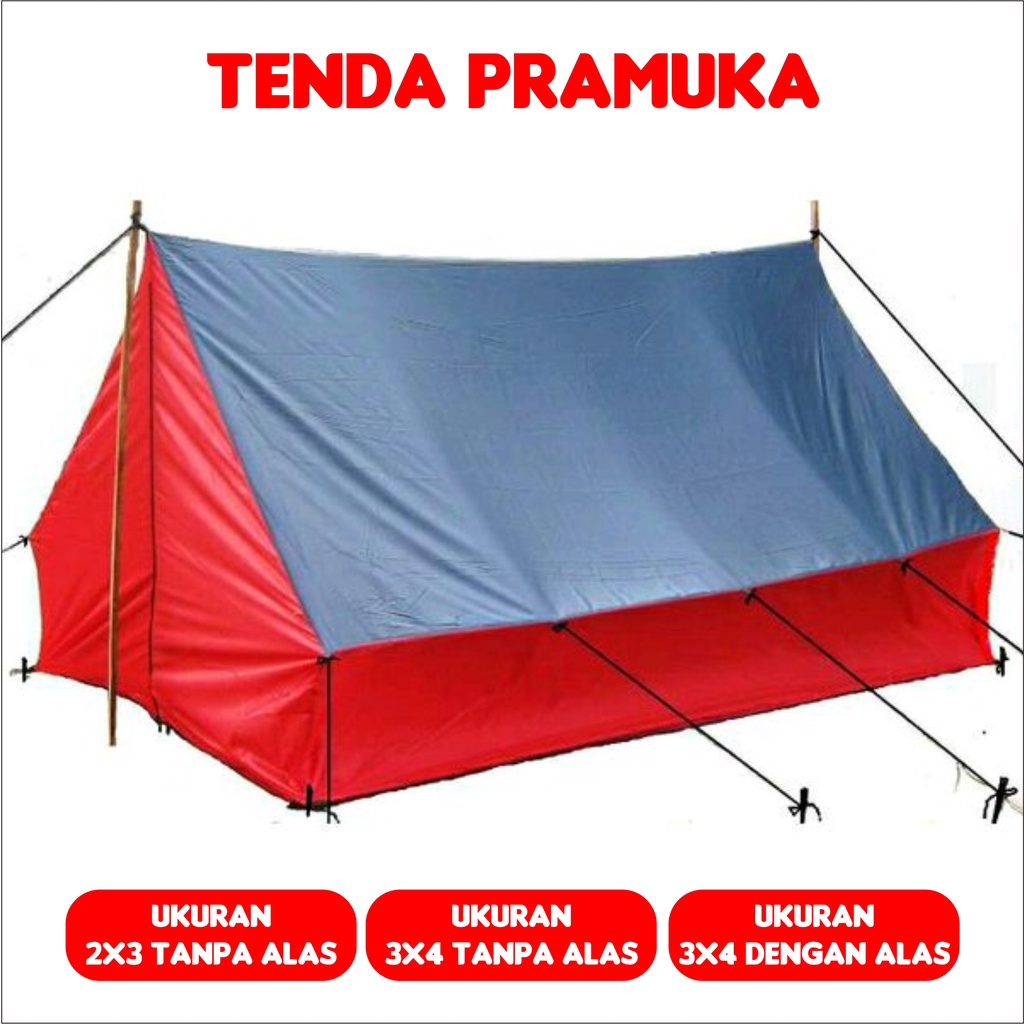 Jual Tenda Pramuka 2X3 - 3x4 Muat 12 Sampai 15 Orang BONUS TALI TENDA ...