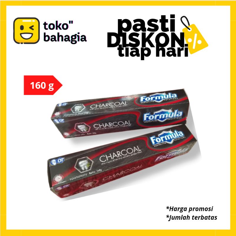 Jual PASTA GIGI/Odol FORMULA CHARCOAL, NATURAL dan ANTIBACTERIAL 160g ...