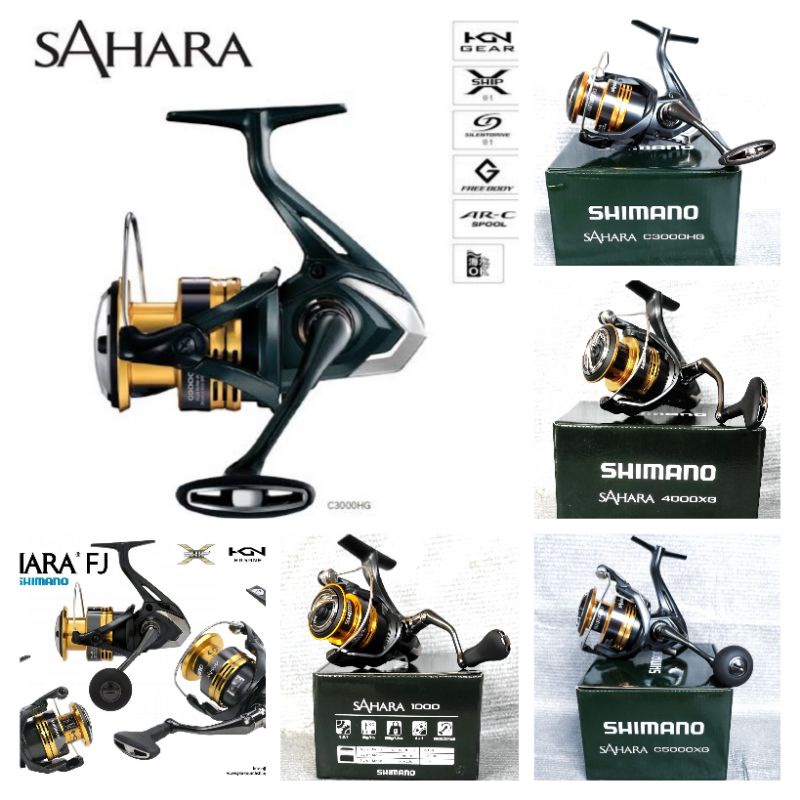 Jual Reel Pancing Shimano SAHARA 1000 , C 3000 HG , 4000XG , C 5000 XG New Model 2022 | Shopee ...