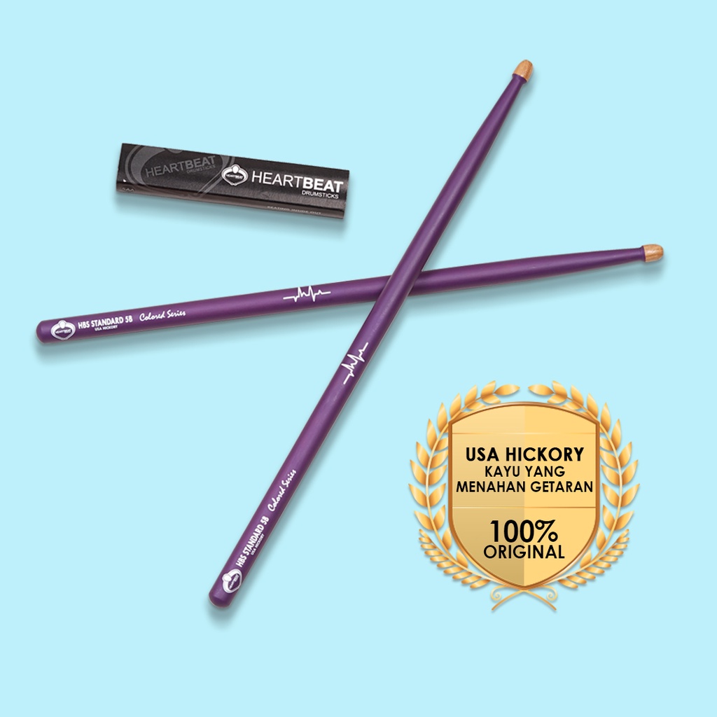 Jual Stik Drum Heartbeat Drumsticks Colored Series 5B | Shopee Indonesia