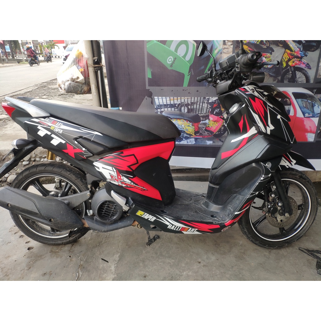 Jual Stiker X-Ride 125 Decal Full body premium Black-Red Doff DNKZ ...