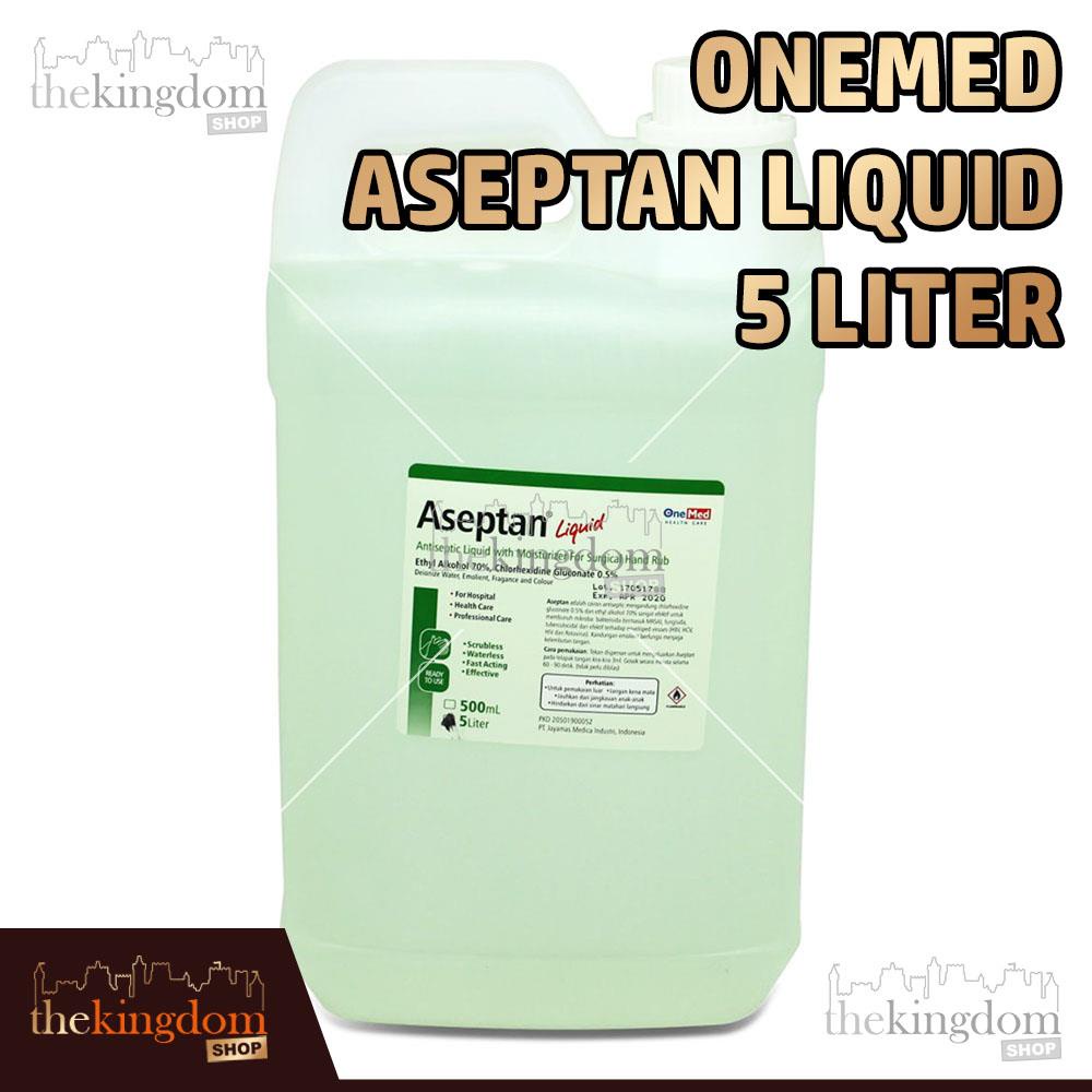 Jual Onemed Aseptan Liquid Refill 5 Liter Sanitizer Antiseptik Disinfectant | Shopee Indonesia