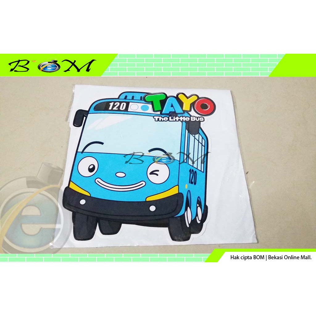 Jual sticker stiker motor mobil gambar cartoon kartun tayo bus bis ...