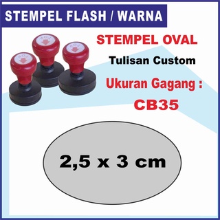 Jual Stempel Warna Oval Stempel Flash Otomatis | Shopee Indonesia
