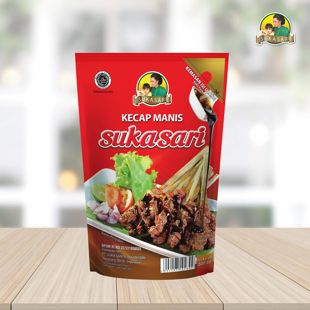 Jual Kecap Manis Sukasari 500 ml kemasan isi ulang Refill Pack - Kecap ...