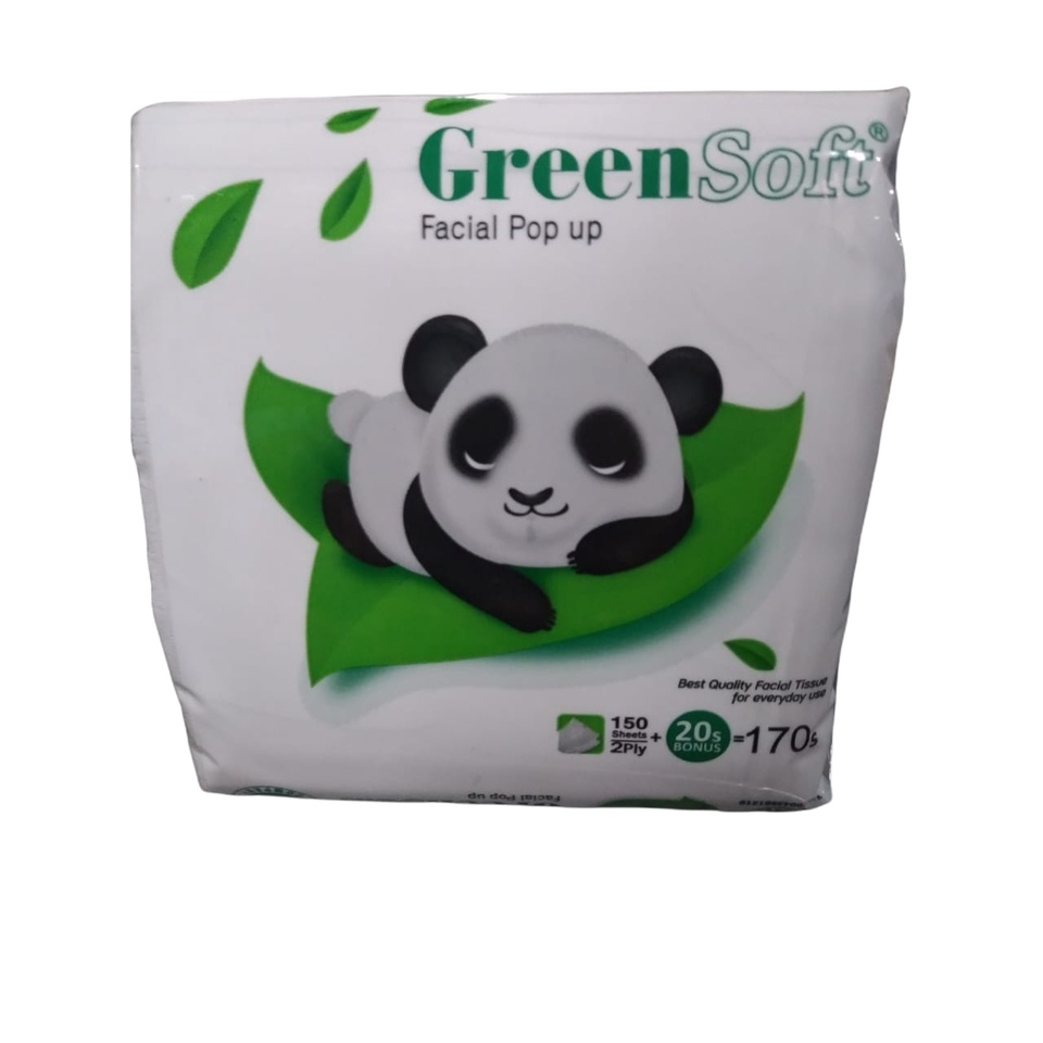 Jual tisu pop up green soft tisu Makan Tissue 170 sheets Indonesia ...