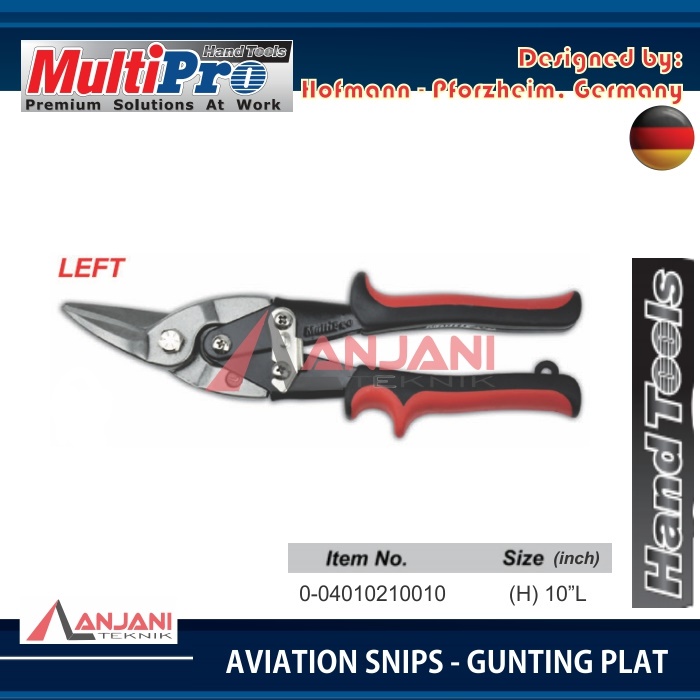 Jual GUNTING SENG PLAT HOLLOW 10 INCH KIRI MULTIPRO AVIATION SNIPS L ...
