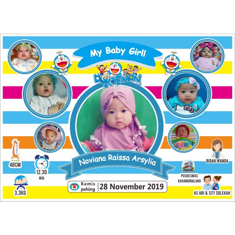 Jual BIODATA BAYI KEREN IDENTITAS BAYI FOTO HIASAN DINDING AWET ANTI ...