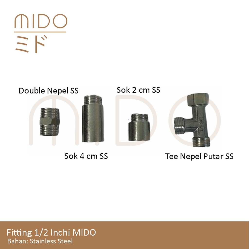 Jual Sambungan pipa Kran Air 1/2 inchi / Fitting pipa Stainless Steel ...