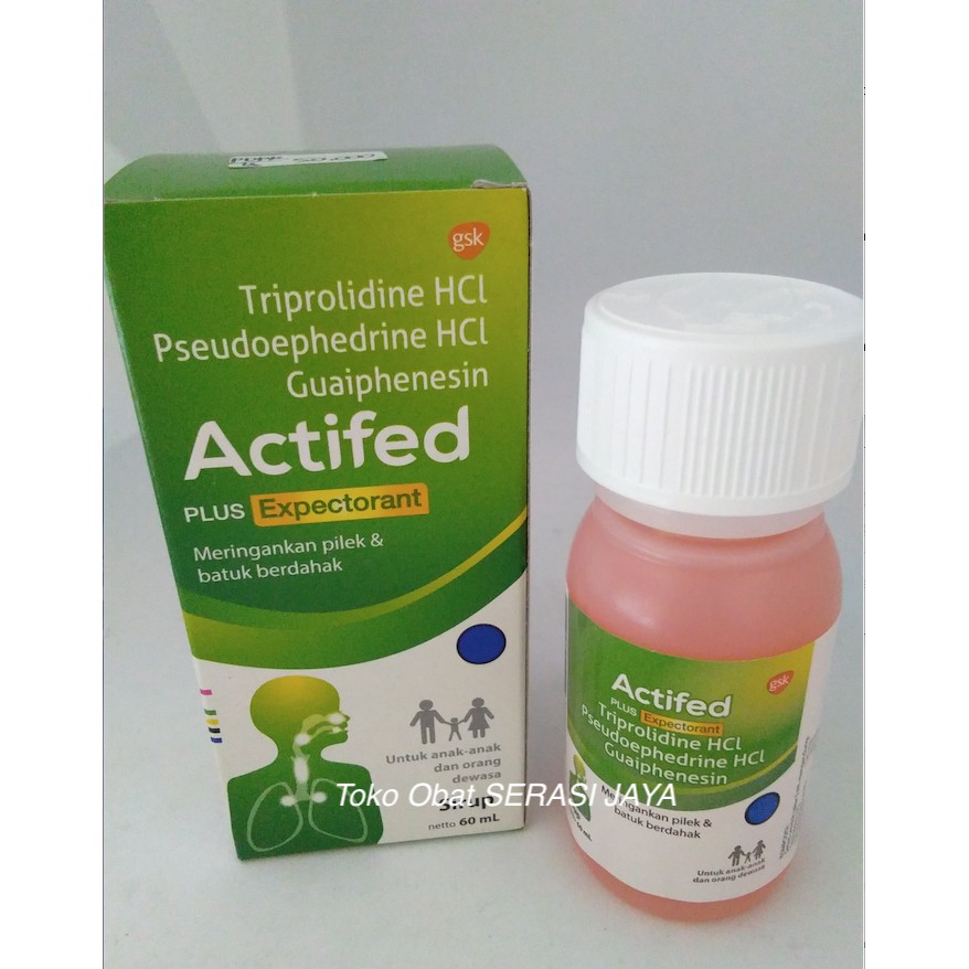 Jual Actifed Plus Expectorant Sirup 60 ml Batuk Berdahak Obat Pilek ...