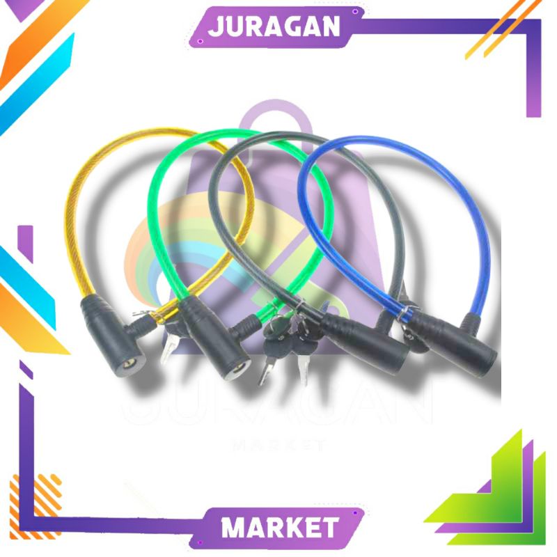 Jual Kunci Sepeda Kabel 10mm x 65cm - Gembok Cable Lock 10x650mm ...