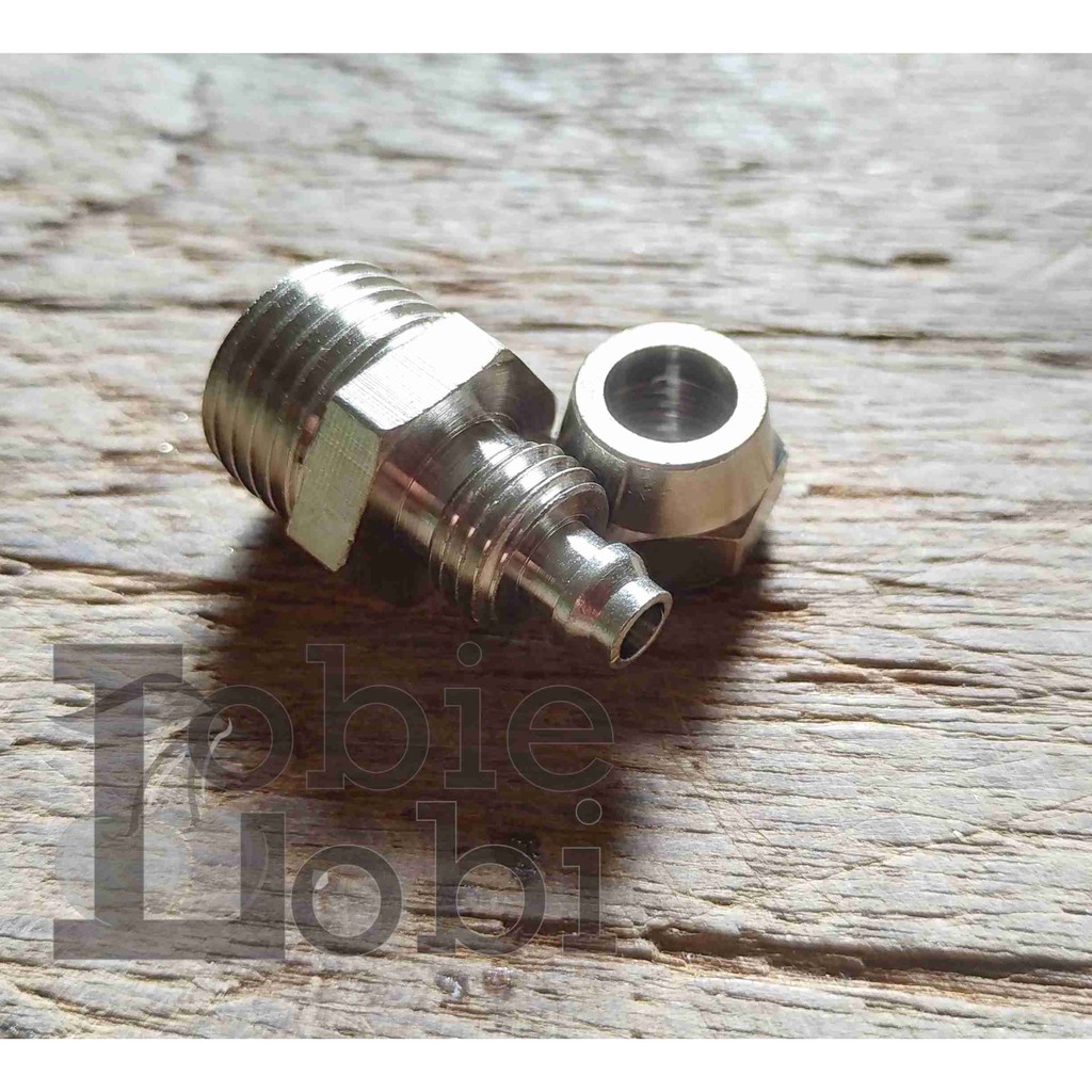 Jual Fitting Selang Pneumatic Stainless Steel BSP 1/4" x 6mm Tipe ...