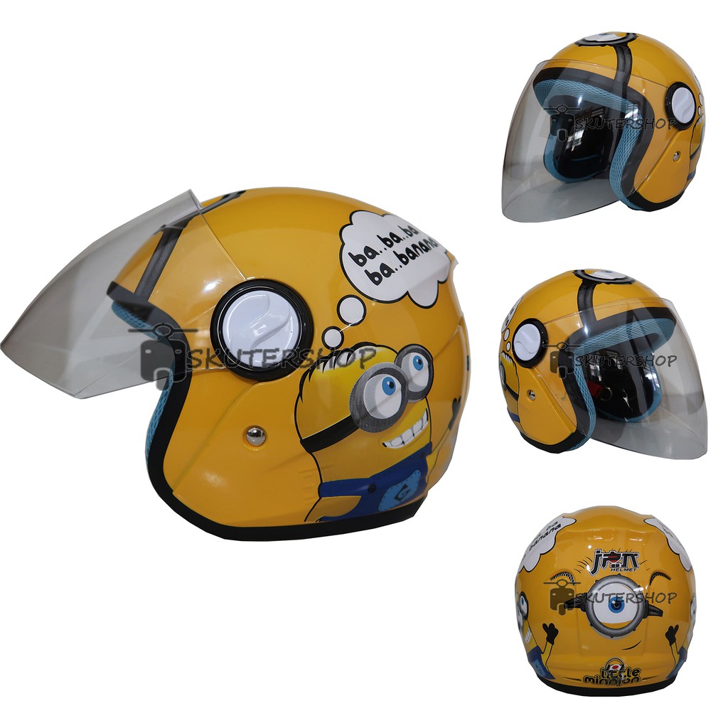 Jual Andriawanhs Helm Anak JPN Kids Helmet Motif Lucu Little Minion ...