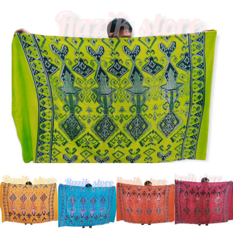Jual KAIN CORAK BATIK KALIMANTAN/KAIN BALI RAYON SUPER KW 1/KAIN PANTAI ...