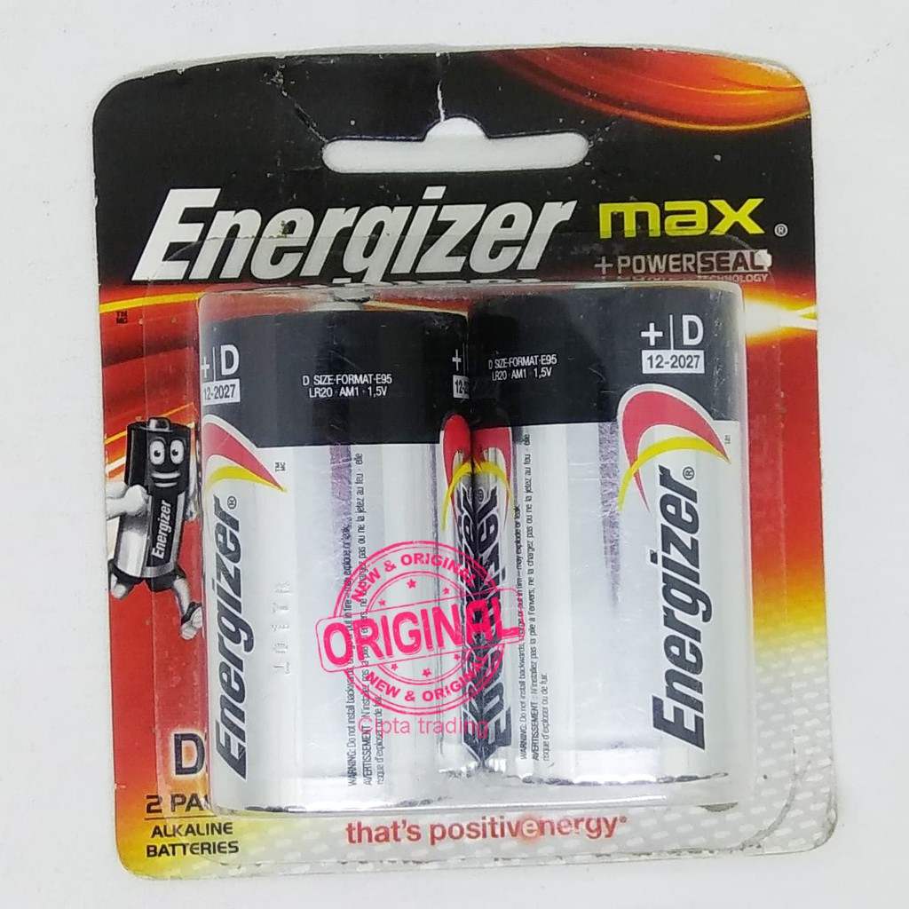 Jual Battery - Energizer - Type D (2 pieces per set) | Shopee Indonesia