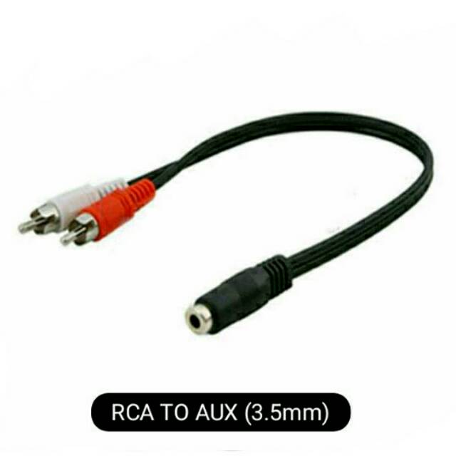 Jual jeck female audio 1 to male RCA 2 kabel splitter 2in1 speaker ...