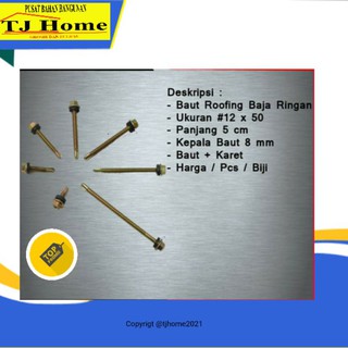 Jual Baud Baja Ringan #12X50 Baut Roofing 5Cm | Shopee Indonesia