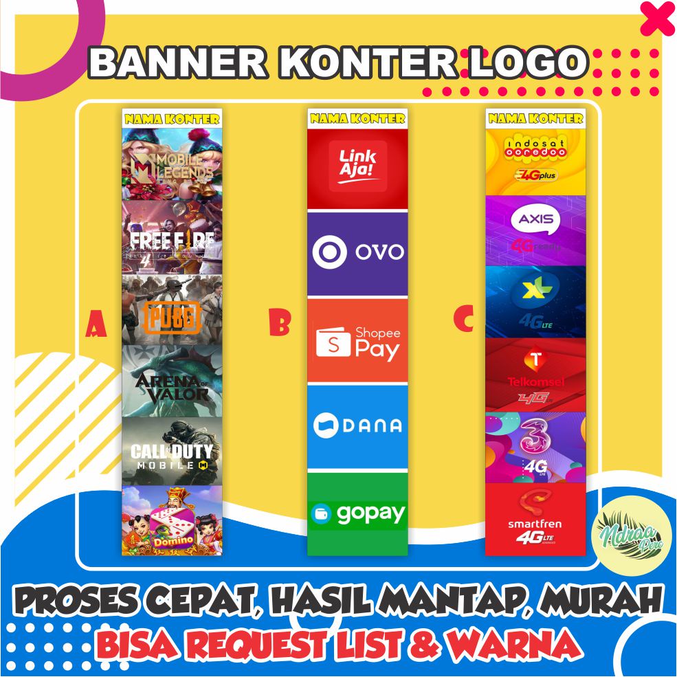 Jual Banner Konter Logo 35X155 | Shopee Indonesia