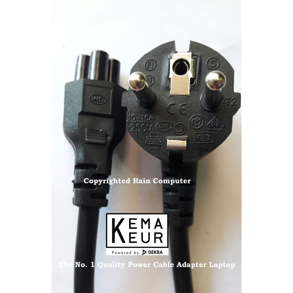 Jual Kabel Power Adaptor Laptop 3 Lubang TEBAL Merk KEMA-KEUR terpatri ...