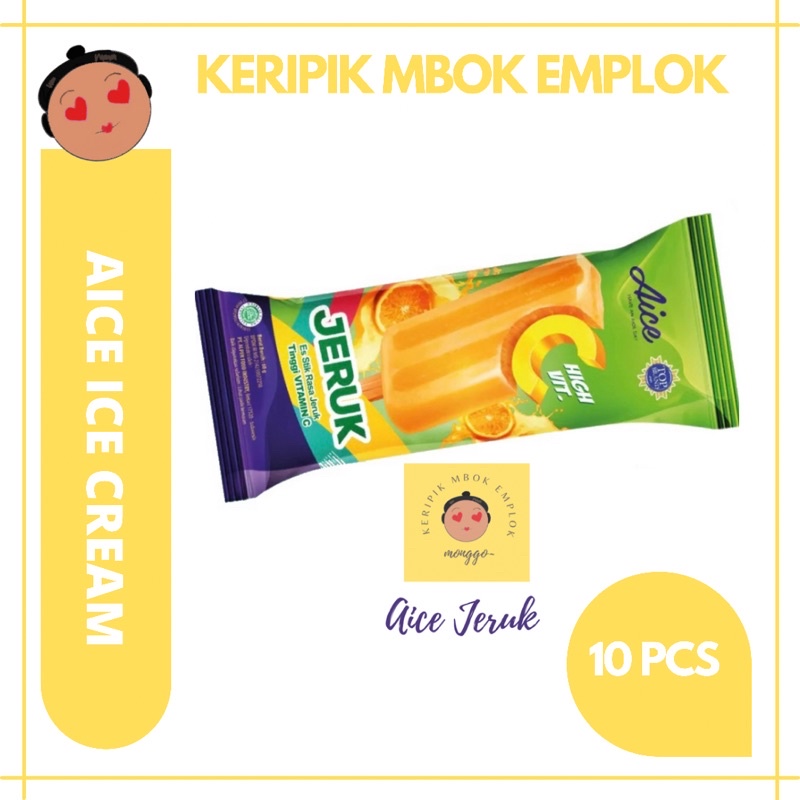 Jual AICE ICE CREAM ES KRIM JERUK STICK 60 GR - 10 PCS Indonesia|Shopee ...