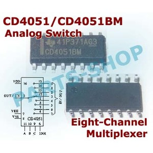 Jual SMD CD4051BM CMOS CD4051 Eight Channel Multiplexer Analog Switch ...