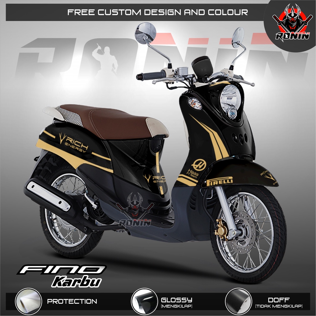 Jual Sticker Decal Full Body Fino Karbu Fino Lama Motif Rich Energy ...