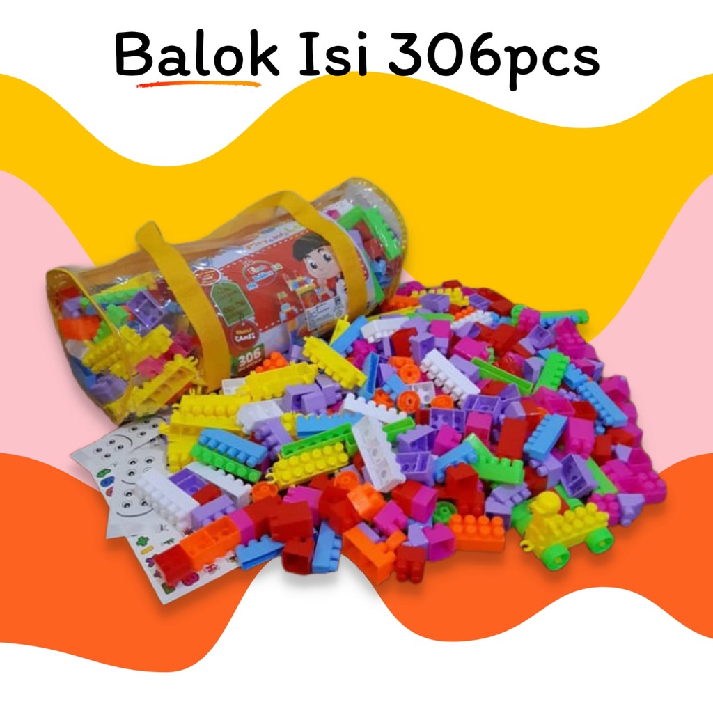 Jual Mainan Block Isi 306 pcs - Balok Susun Blok Bangunan Brick Puzzle ...