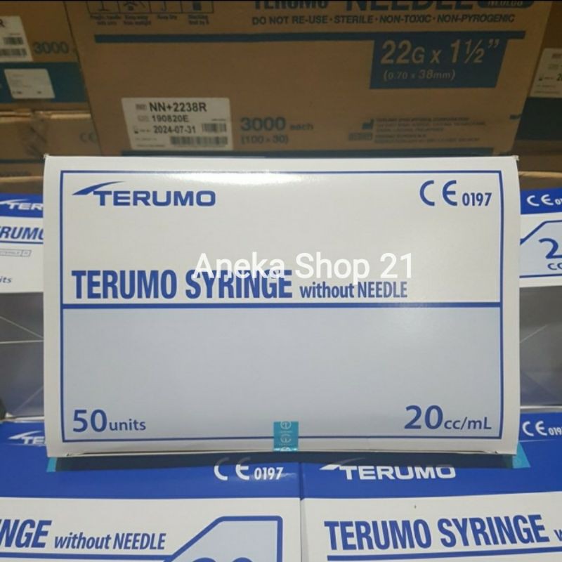 Jual Syringe Terumo 20 cc | Spuit Terumo 20cc - Alat bantu Suntik 20 ml - Alat Suntik Spuid ...