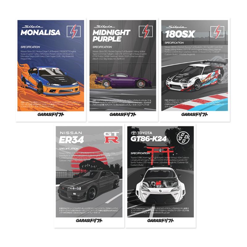 Jual Poster||GD silvia, nissan GTR, GT86.Pajangan dinding garasi drift ...