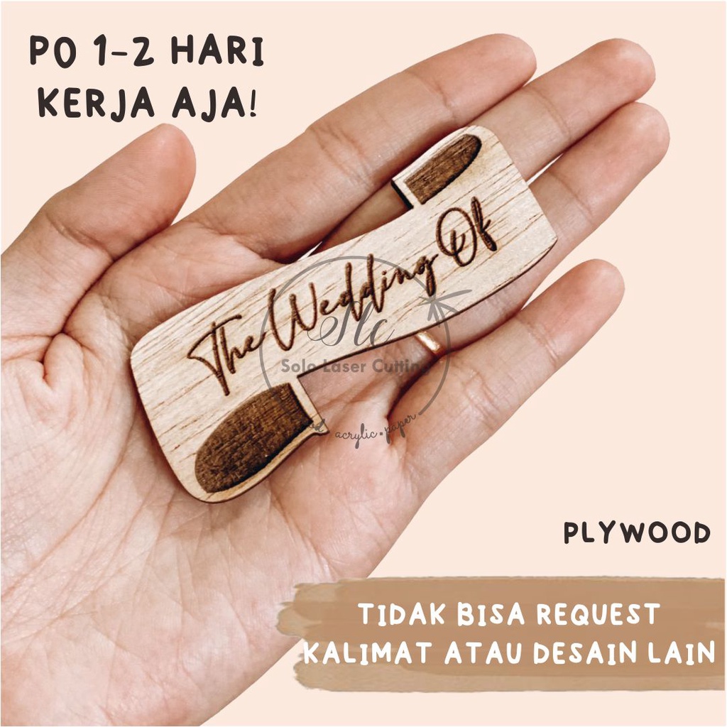 Jual THE WEDDING OF BANNER PLAT KAYU mdf chipboard hiasan mahar tulisan ...