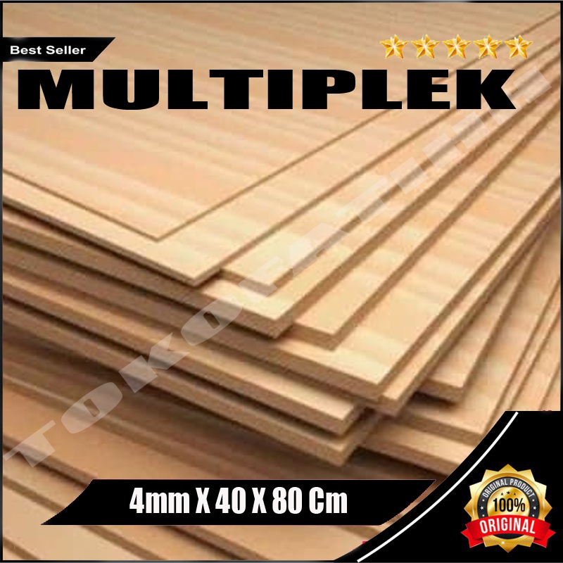 Jual Triplek Mutiplek kayu tebal 4mm ukuran 40cm X 80 cm Eceran ...