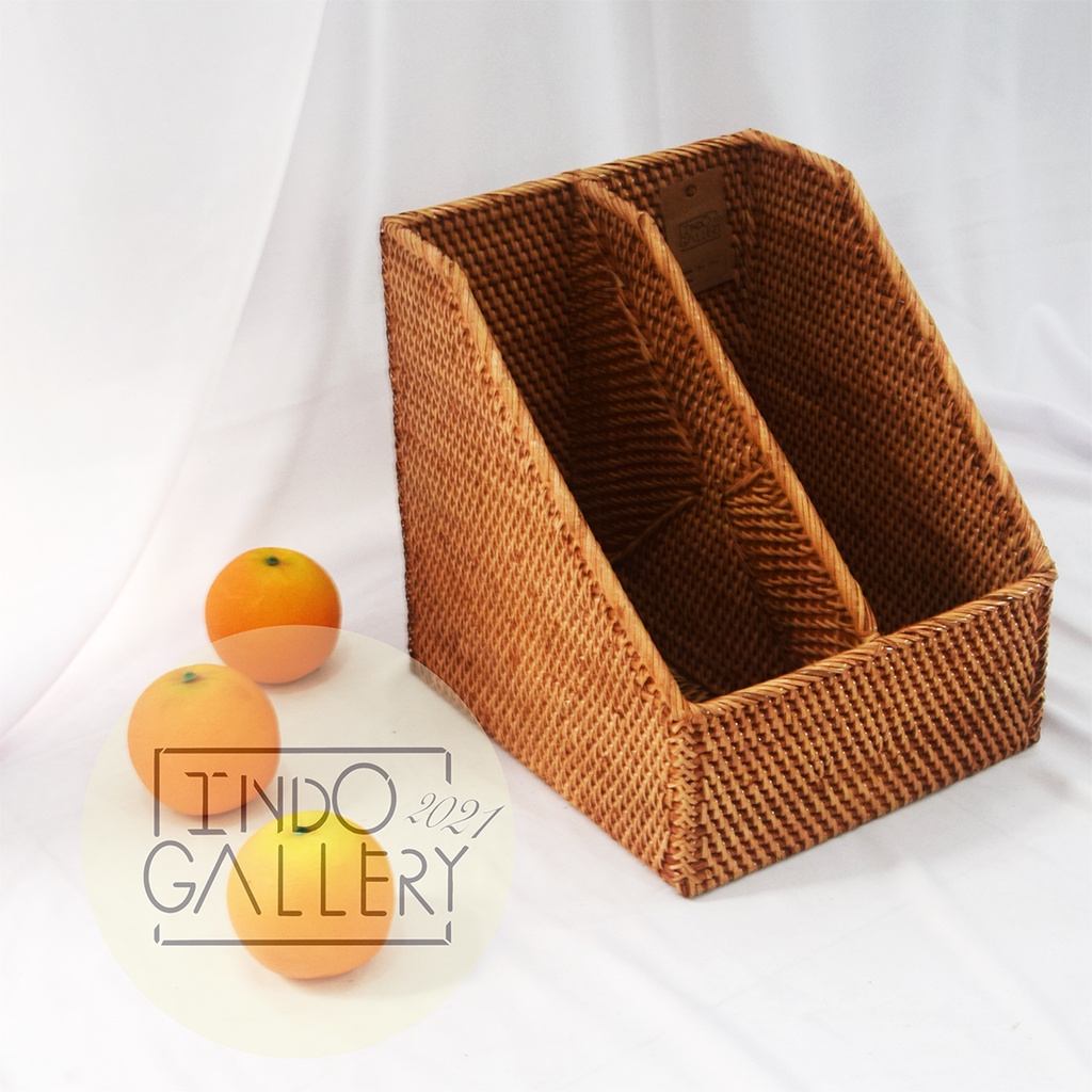 Jual BANTEX BOX FILE - RAK KERTAS - ANYAMAN ROTAN BROWN | Shopee Indonesia
