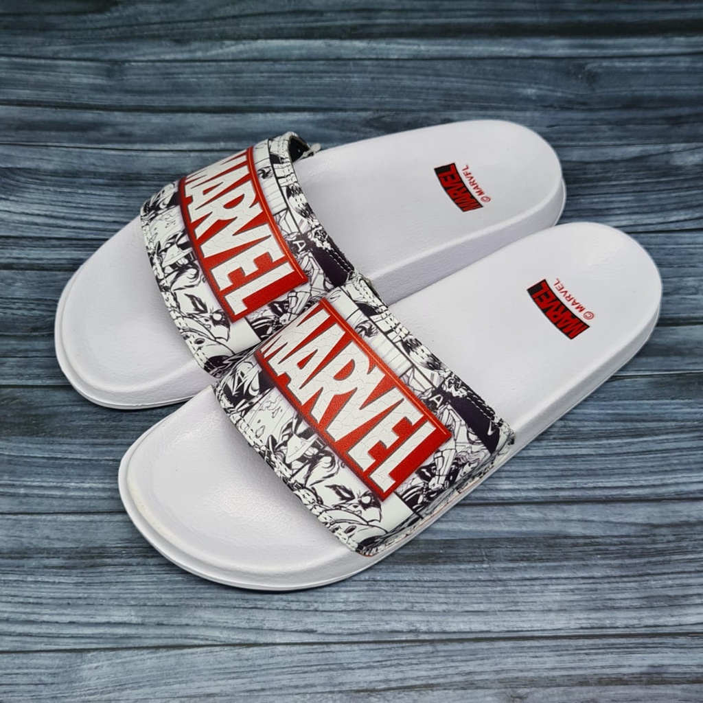 Jual Sendal Slop Distro Jepit Pria Wanita Marvel Avengers Comic Merah ...