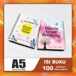 Jual Blocknote A5 POLOS 100 halaman (50 lembar) / Notes A5 / Notebook ...