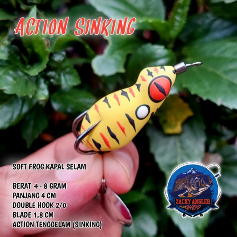 Jual Soft Frog Kapal Selam Umpan Casting Gabus Tenggelam/Sinking | Shopee Indonesia