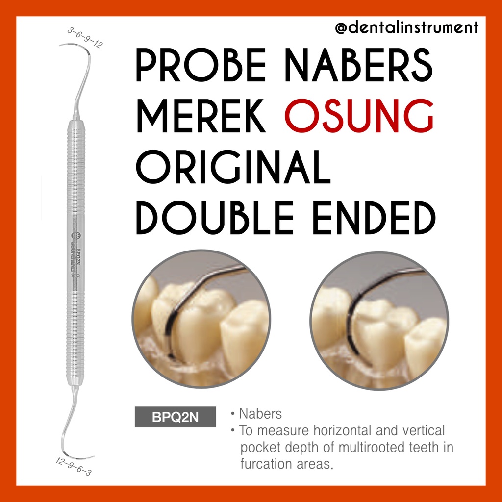 Jual Dental Probe Nabers Double Ended Merek Osung Original (BPQ2N ...