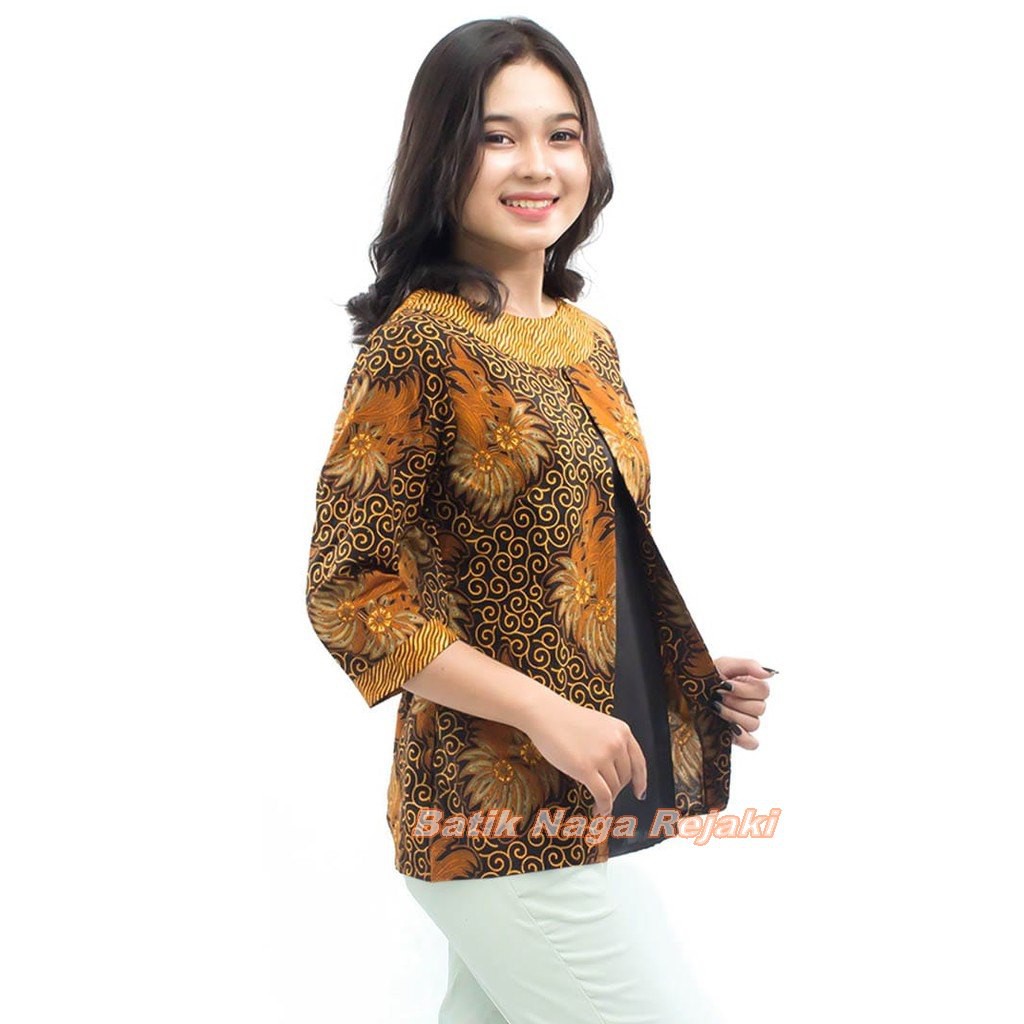 Jual batik wanita kerah macan moderen | Shopee Indonesia