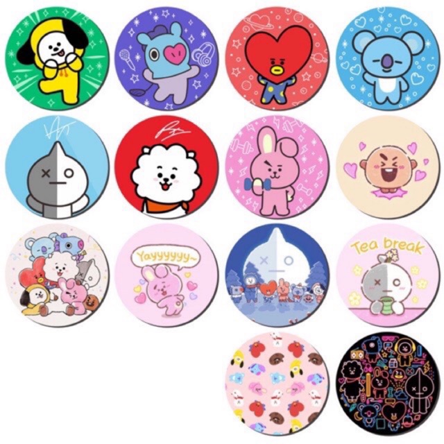 Pop Socket BTS BT21 KPOP Akrilik / Phone Holder Grip Popsocket | Shopee ...