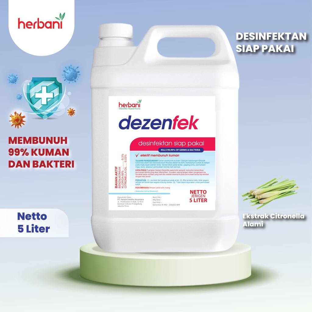 Jual Herbani Dezenfek - Desinfektan Siap Pakai - Disinfectant Ready to ...