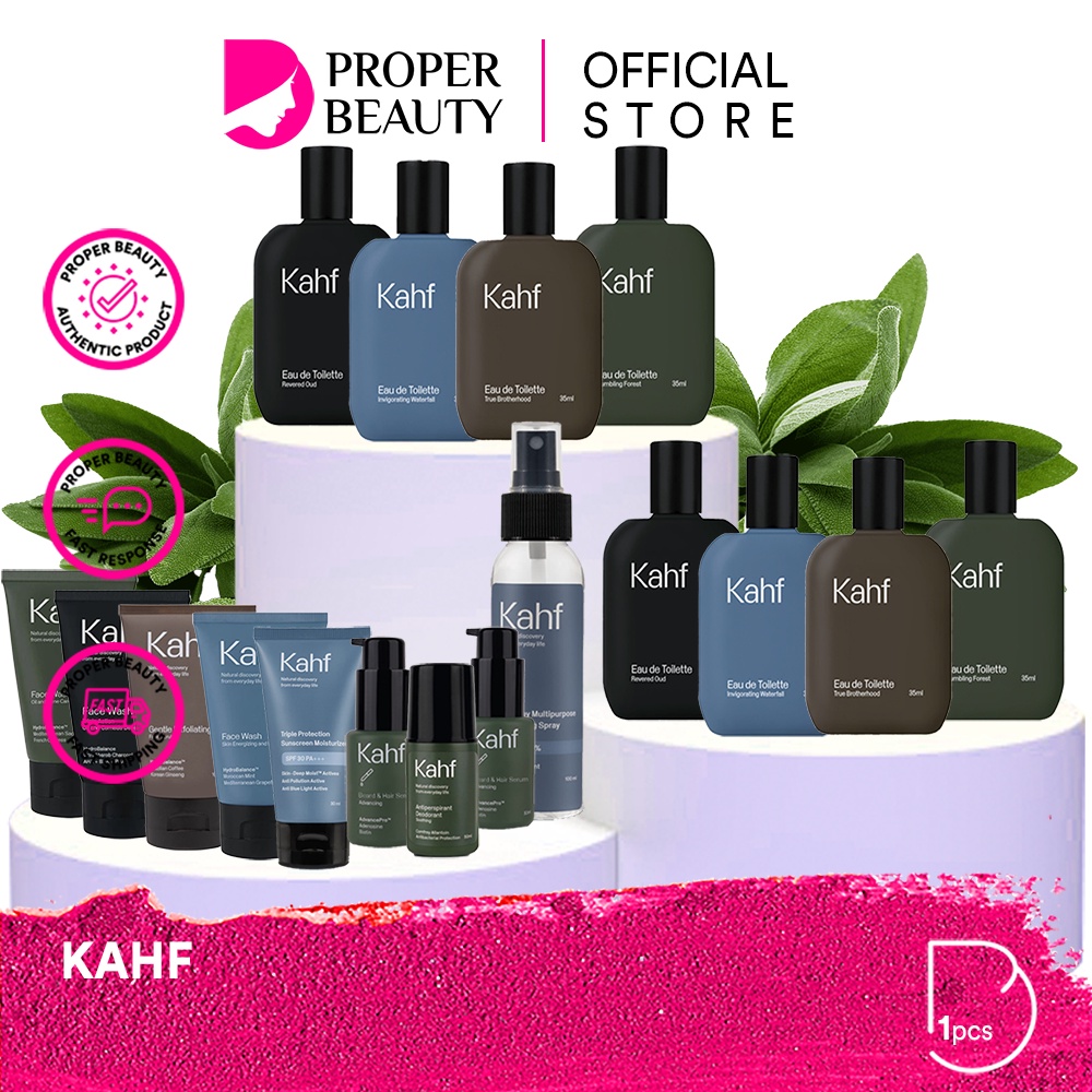 Jual KAHF Indonesia / Skincare Pria / Facial Care Face Wash Scrub Toning Mist Serum Eye Cream ...