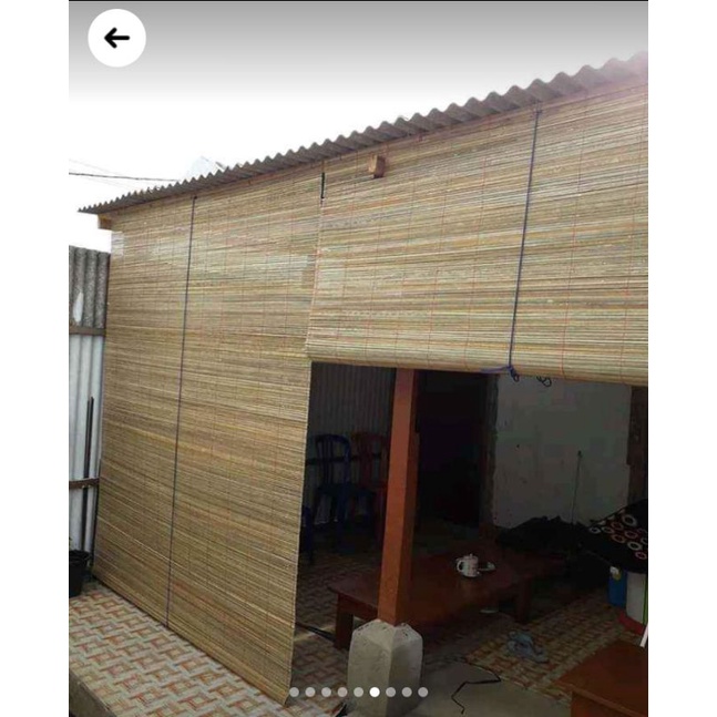 Jual tirai krey bambu outdoor pelepah sawit uk 2x3M+tali penggulung dan ringbesi | Shopee Indonesia