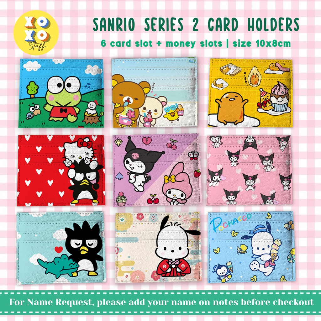 Jual Cute Sanrio series2 Card Holders 2 Sisi 6 SLOTS *CAN ADD NAME ...