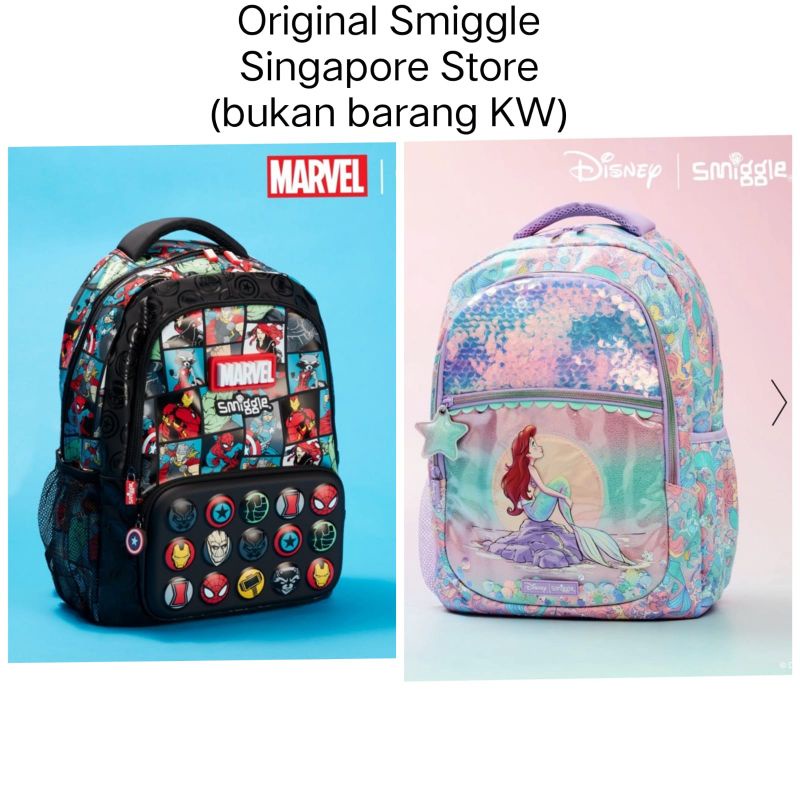 Jual SMIGGLE DISNEY ARIEL MARVEL BACKPACK Tas Smiggle | Shopee Indonesia
