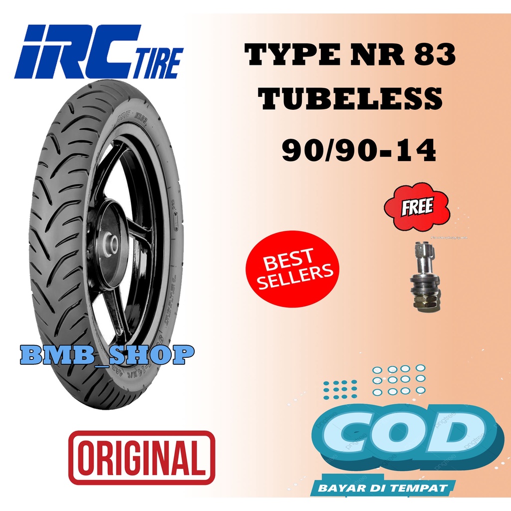 Jual Ban Motor IRC NR 83 90/90 ring 14 Tubles Original untuk metic Beat ...