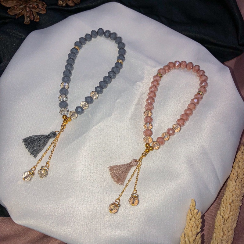 Jual TASBIH 33 BUTIR AESTHETIC MEWAH MURAH RUMBAI CUSTOM DOFF MIX CLEAR ...
