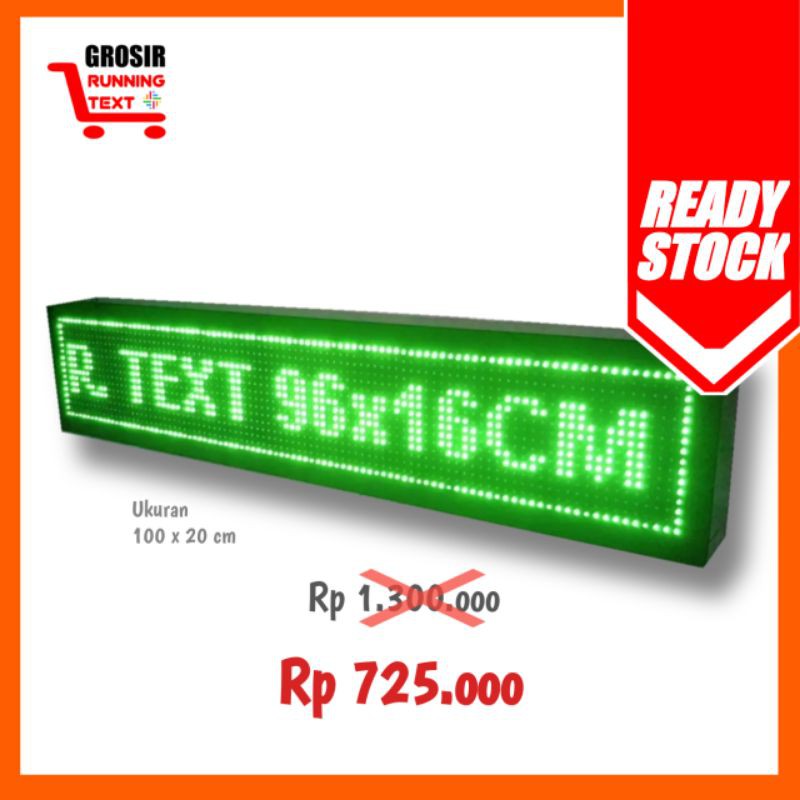 Jual Running Text Outdoor/Indoor Ukuran 100 x 20 cm | Shopee Indonesia