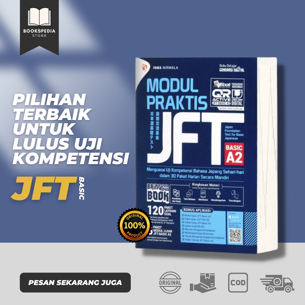 Jual Buku Uji Kompetensi Bahasa Jepang - Modul Praktis JFT Basic A2 | Shopee Indonesia