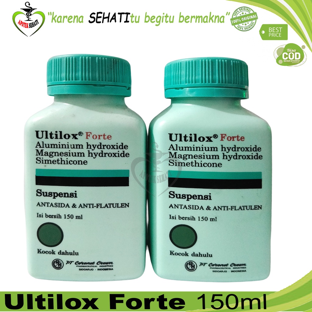 Jual Ultilox Ultilok Forte Obat lambung Maag Kembung dewasa 150Ml ...