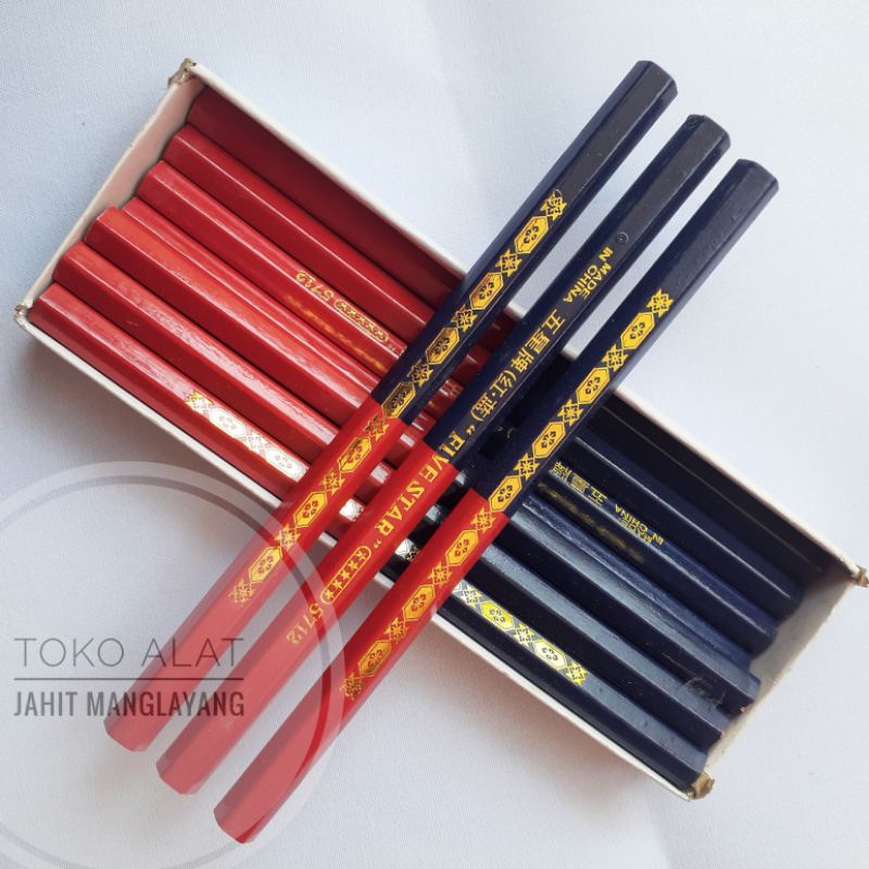 Jual Pensil Fivestar dua warna merah biru | Shopee Indonesia