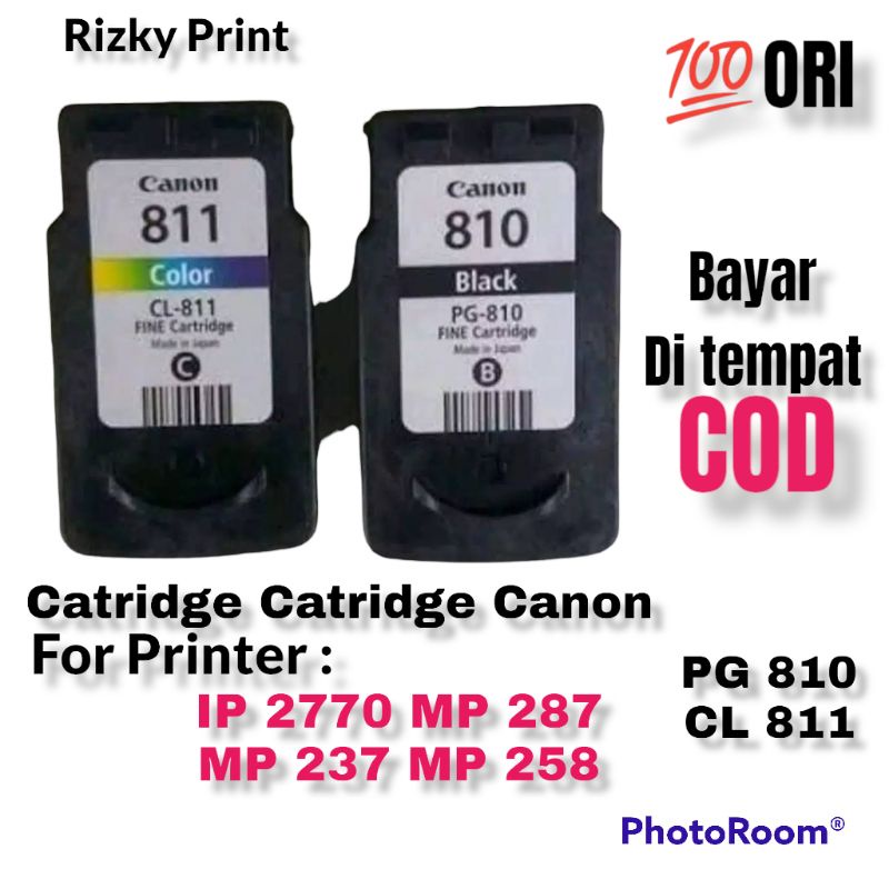 Jual Catridge Canon IP 2770 MP 287 MP 237 MP 258 810 811 Siap Pakai ...